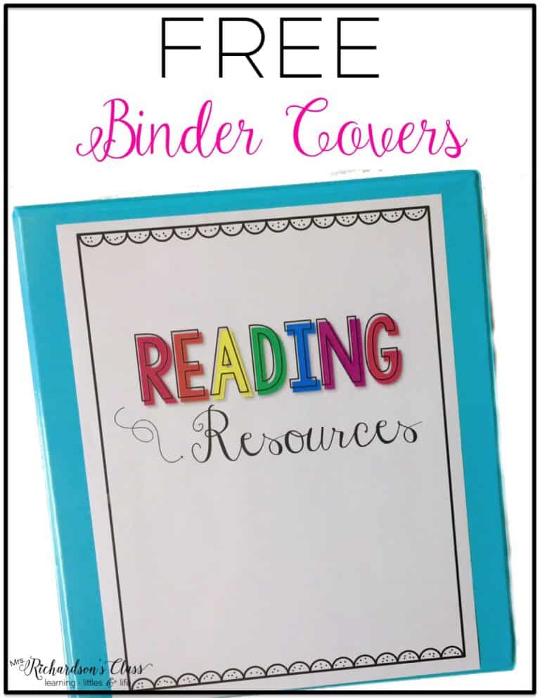 FREE Binder Covers - Mrs. Richardson's Class