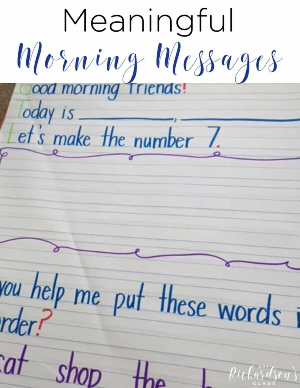 Meaningful Morning Messages - Mrs. Richardson's Class