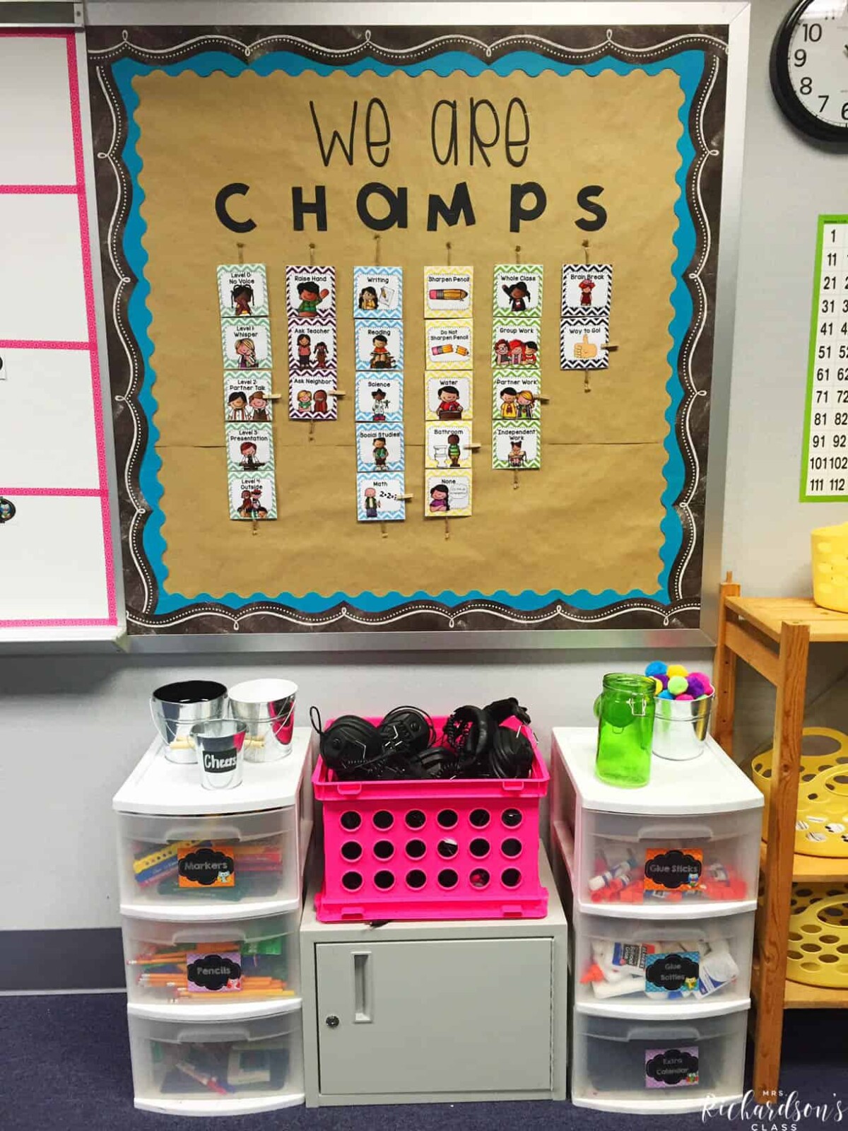 Chalkboard, Burlap, and Bright Classroom Decor - Mrs. Richardson's Class