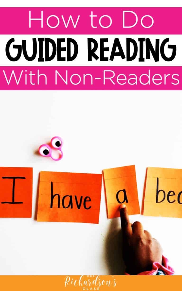 Guided Reading with Non-Readers {& a FREE Chart}