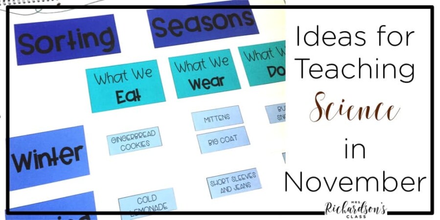 Teaching Science in November - Mrs. Richardson's Class