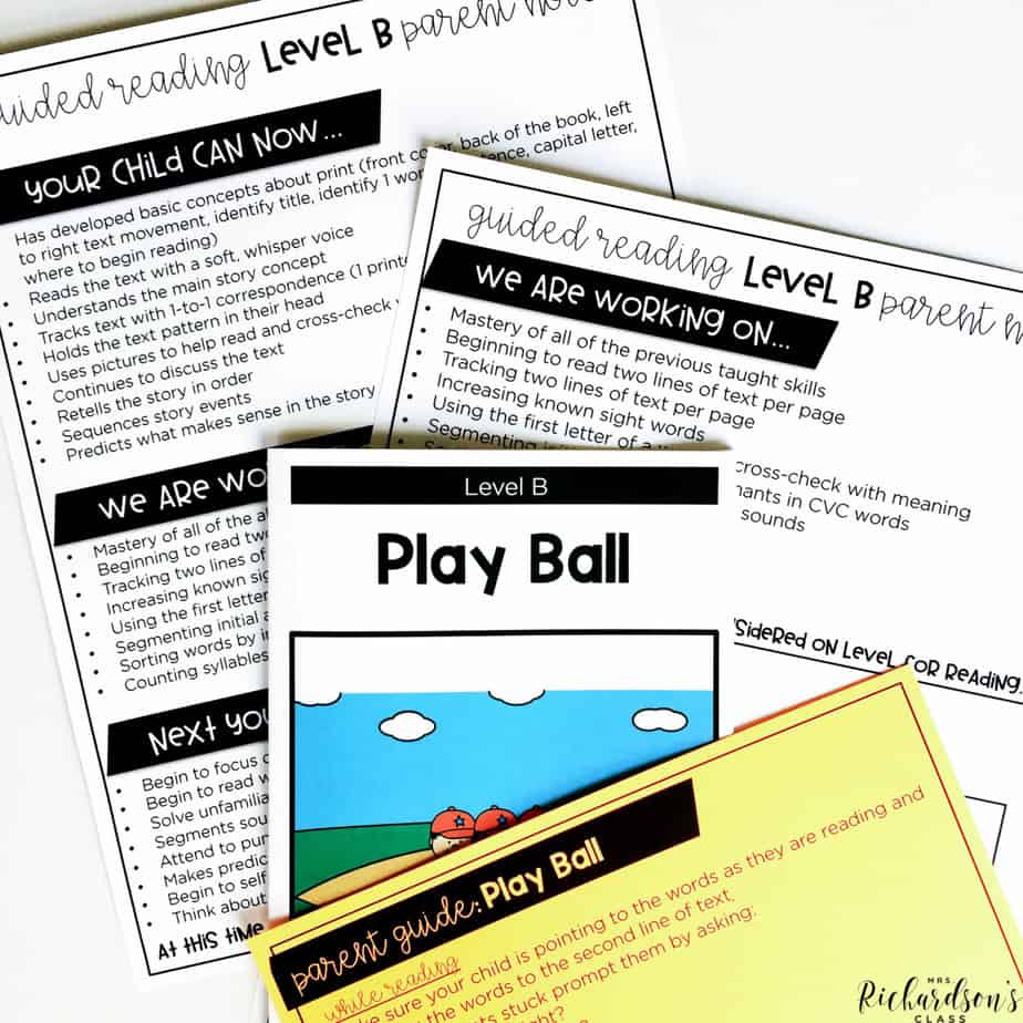 Level B Guided Reading - Mrs. Richardson's Class