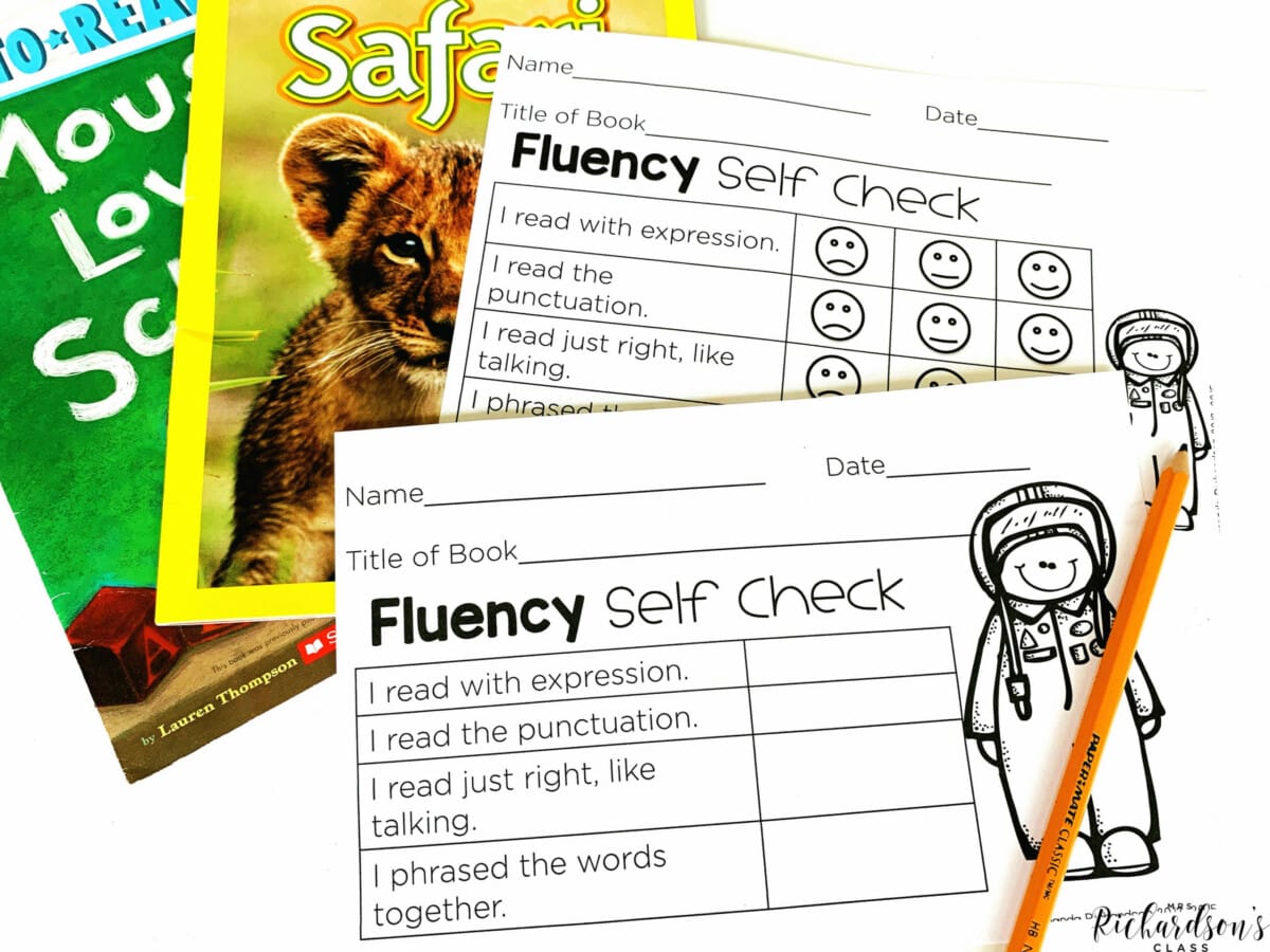 Free Fluency Self-Assessment for Kindergarten, First, and Second Grade