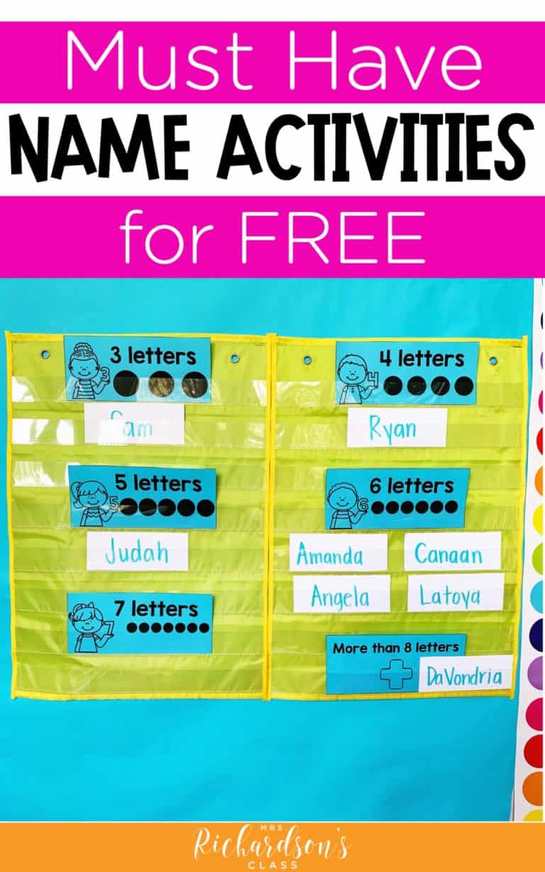 5 of the Best FREE Name Activities Kinder Kids Need
