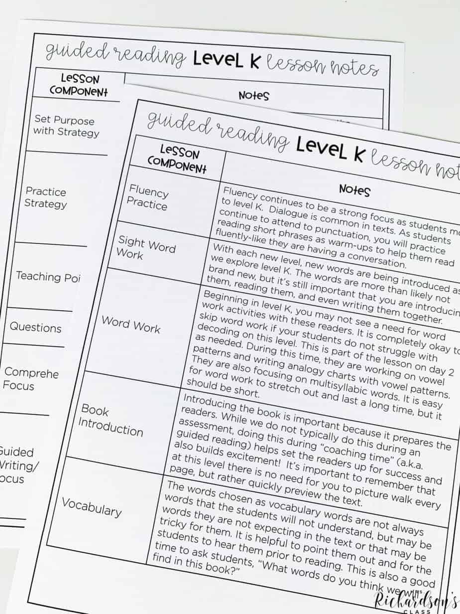 Guided Reading Level K: Books and Lesson Plans to Advance Readers