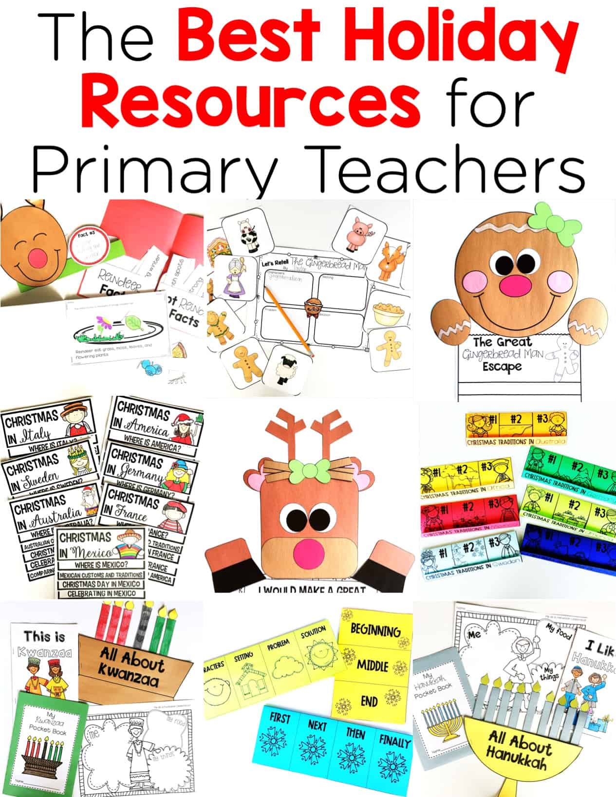 The Best Holiday Resources for Primary Teachers - with FREE Printables