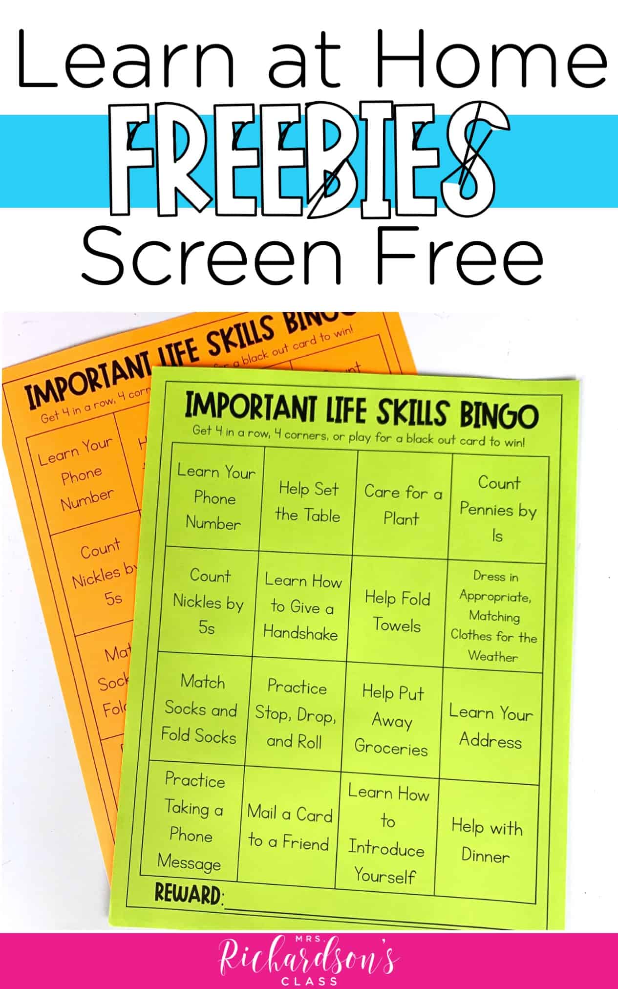 6 Screen Free Activities to Support Distance Learning | FREE Downloads