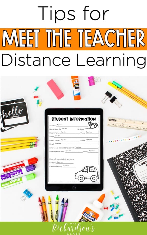Tips for a Virtual Meet the Teacher | Mrs. Richardson's Class