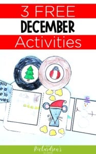 3 Free December Center Activities for Kinder - Mrs. Richardson's Class