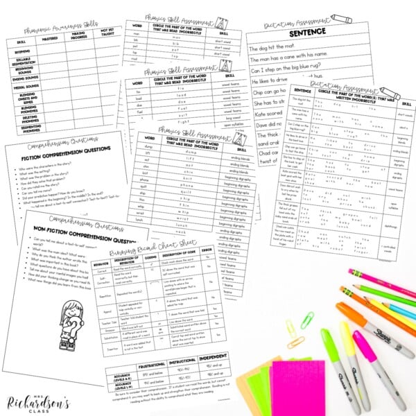 4 Reading Assessments for Kindergarten and First Grade