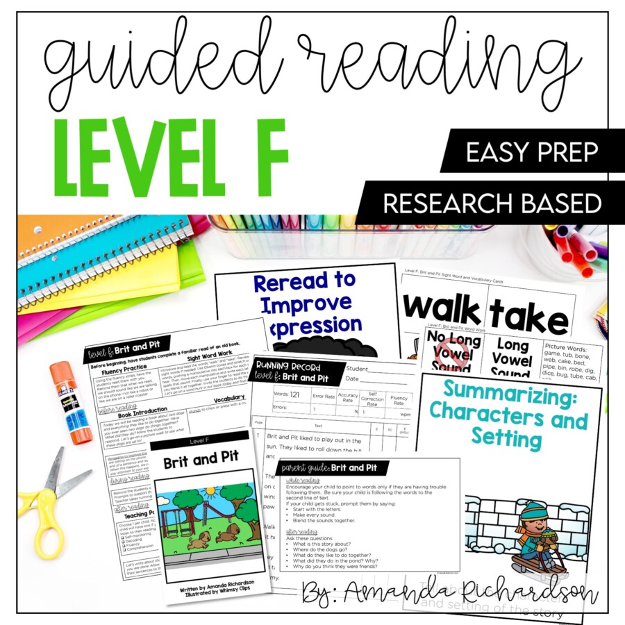 First Grade Guided Reading BUNDLE | Levels E-J - Mrs. Richardson's Class