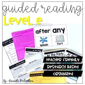 First Grade Guided Reading BUNDLE | Levels E-J - Mrs. Richardson's Class
