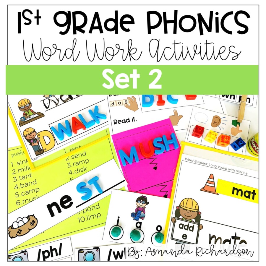 First Grade Phonics Activities | First Grade Word Work Activities: Set ...