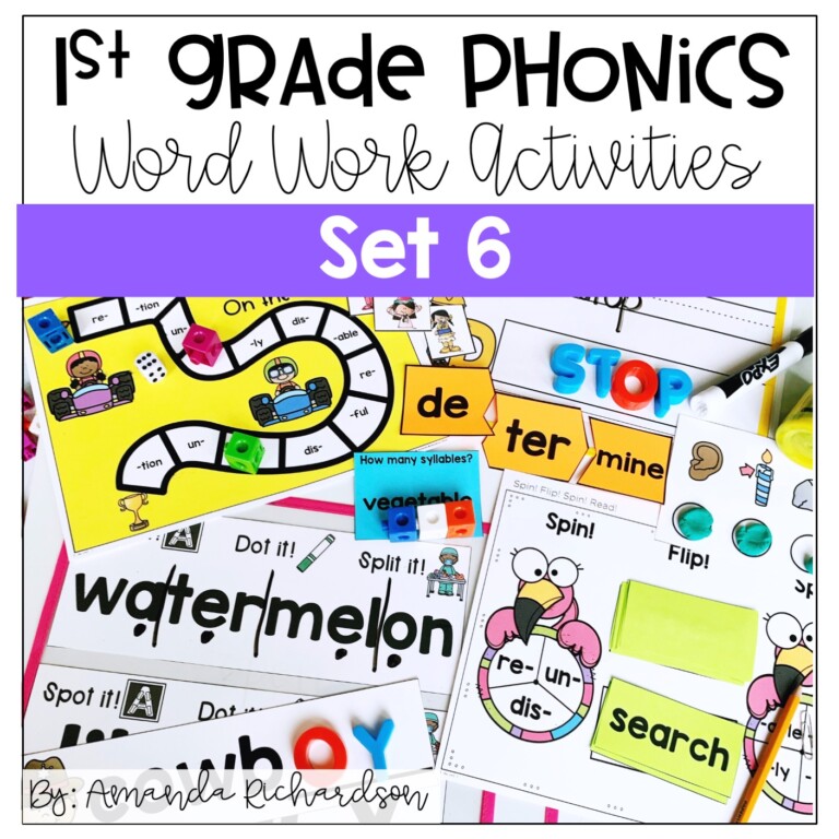 First Grade Phonics Activities | First Grade Word Work Activities ...