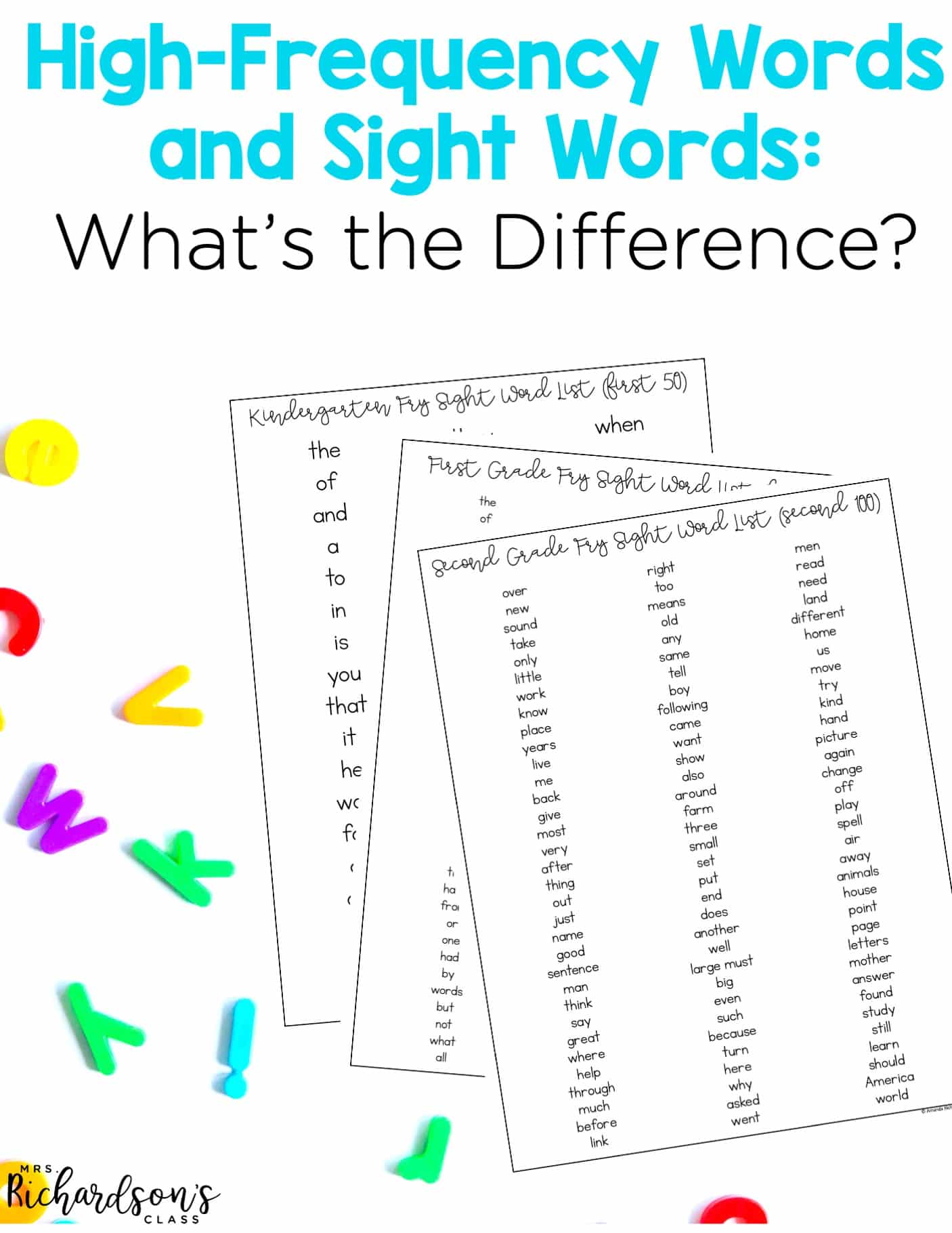 Sight Words and High-Frequency Words: What's the Difference?
