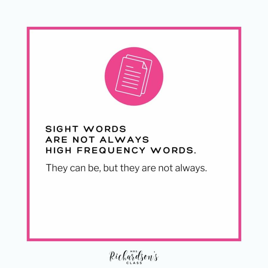 Sight Words And High Frequency Words What S The Difference