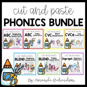 Cut and Paste Activities for Phonics Practice BUNDLE - Mrs. Richardson ...