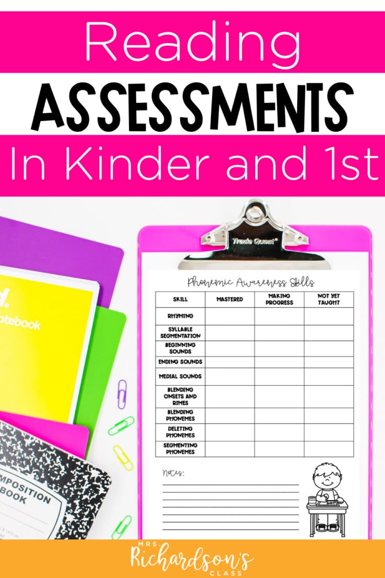 4 Reading Assessments for Kindergarten and First Grade