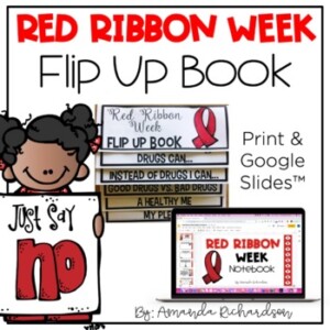 Red Ribbon Week Activities Flip Up Book - Mrs. Richardson's Class