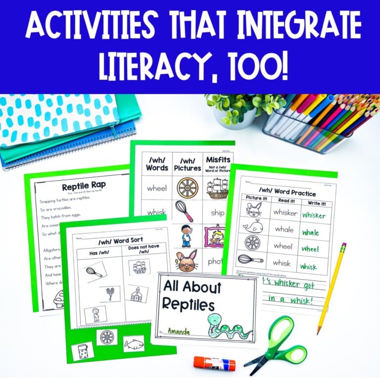 Reptiles Unit: Fact Pages, Life Cycle, Interactive Notebook Pages, and ...