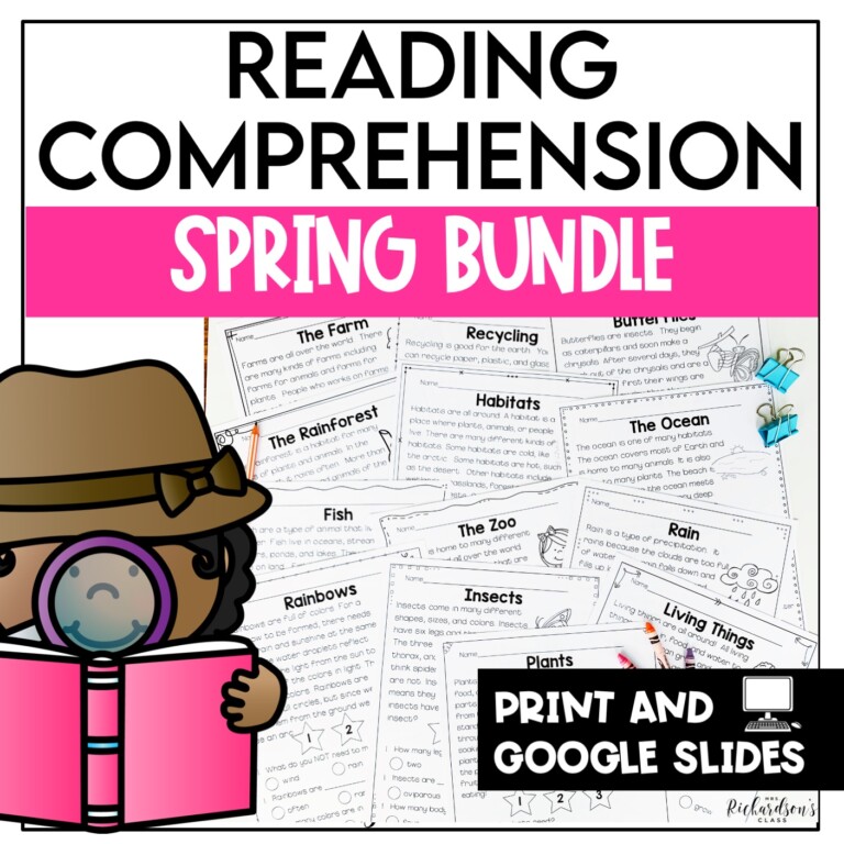 Spring Reading Comprehension Passages and Questions BUNDLE - Mrs ...