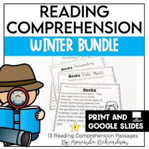 Winter Reading Comprehension Passages and Questions for Close Reading ...