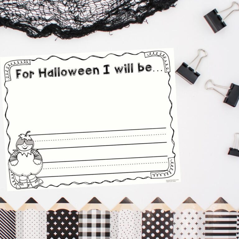 Halloween Writing Activity FREEBIE for Kinder and 1st Grade