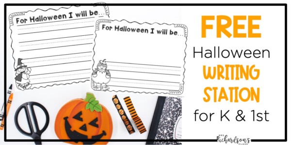 Halloween Writing Activity FREEBIE for Kinder and 1st Grade
