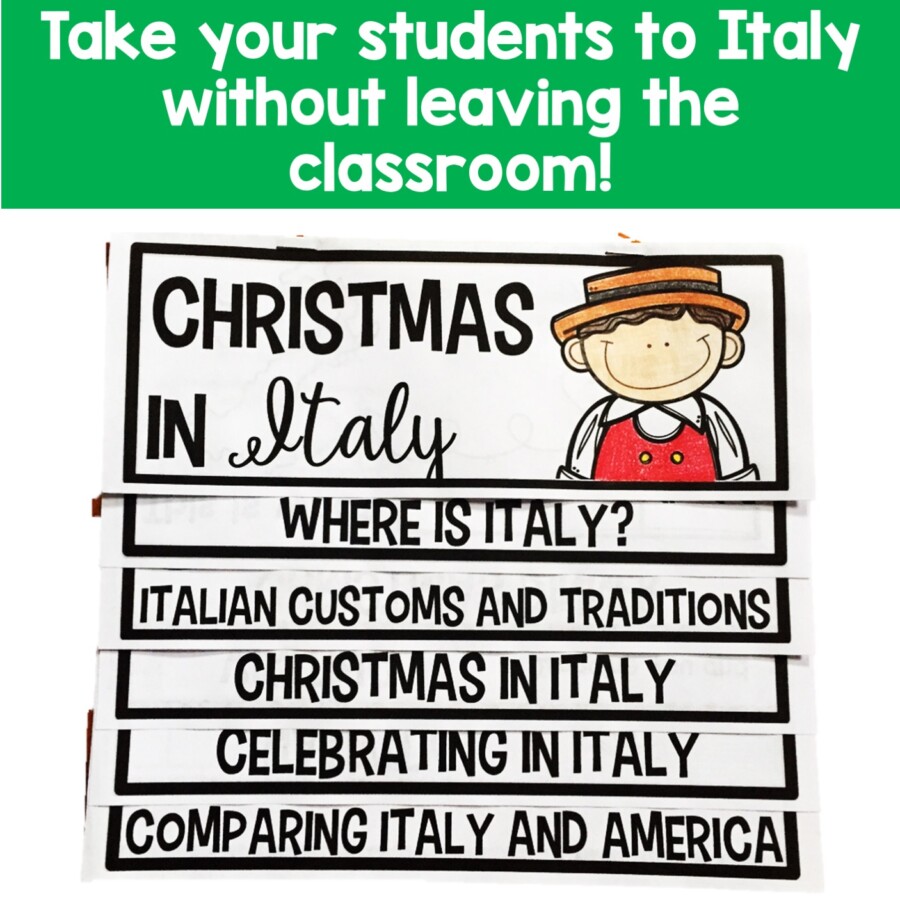 Christmas in Italy Flip Up Book - Mrs. Richardson's Class