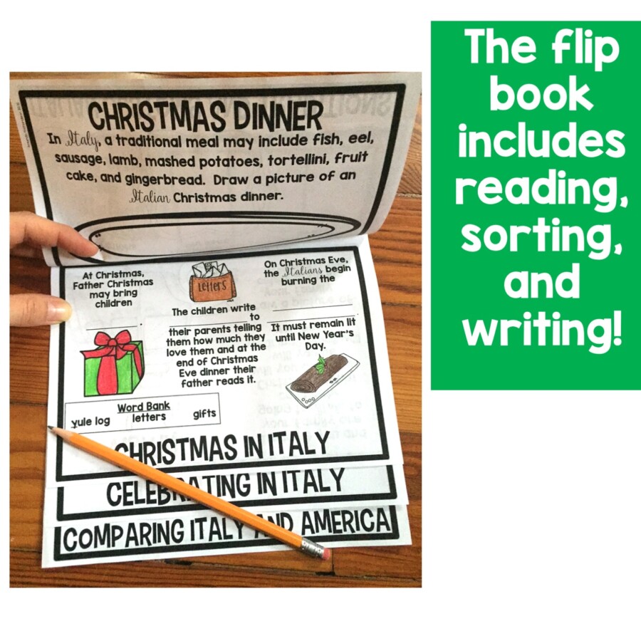 Christmas in Italy Flip Up Book - Mrs. Richardson's Class