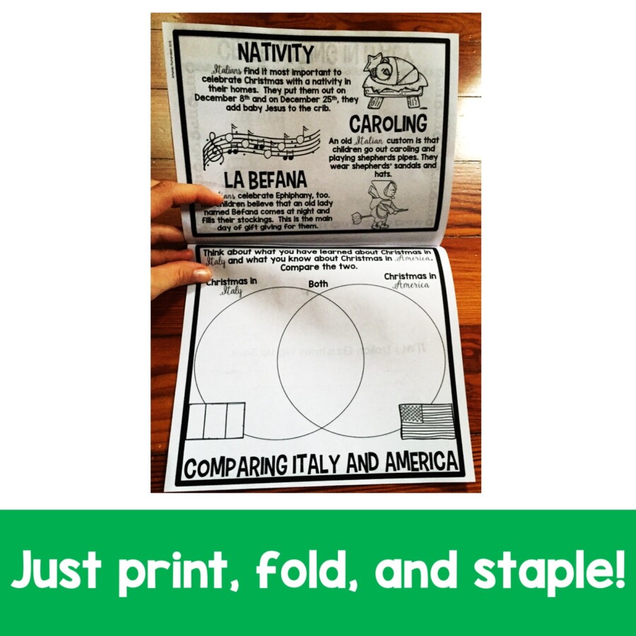 Christmas in Italy Flip Up Book - Mrs. Richardson's Class