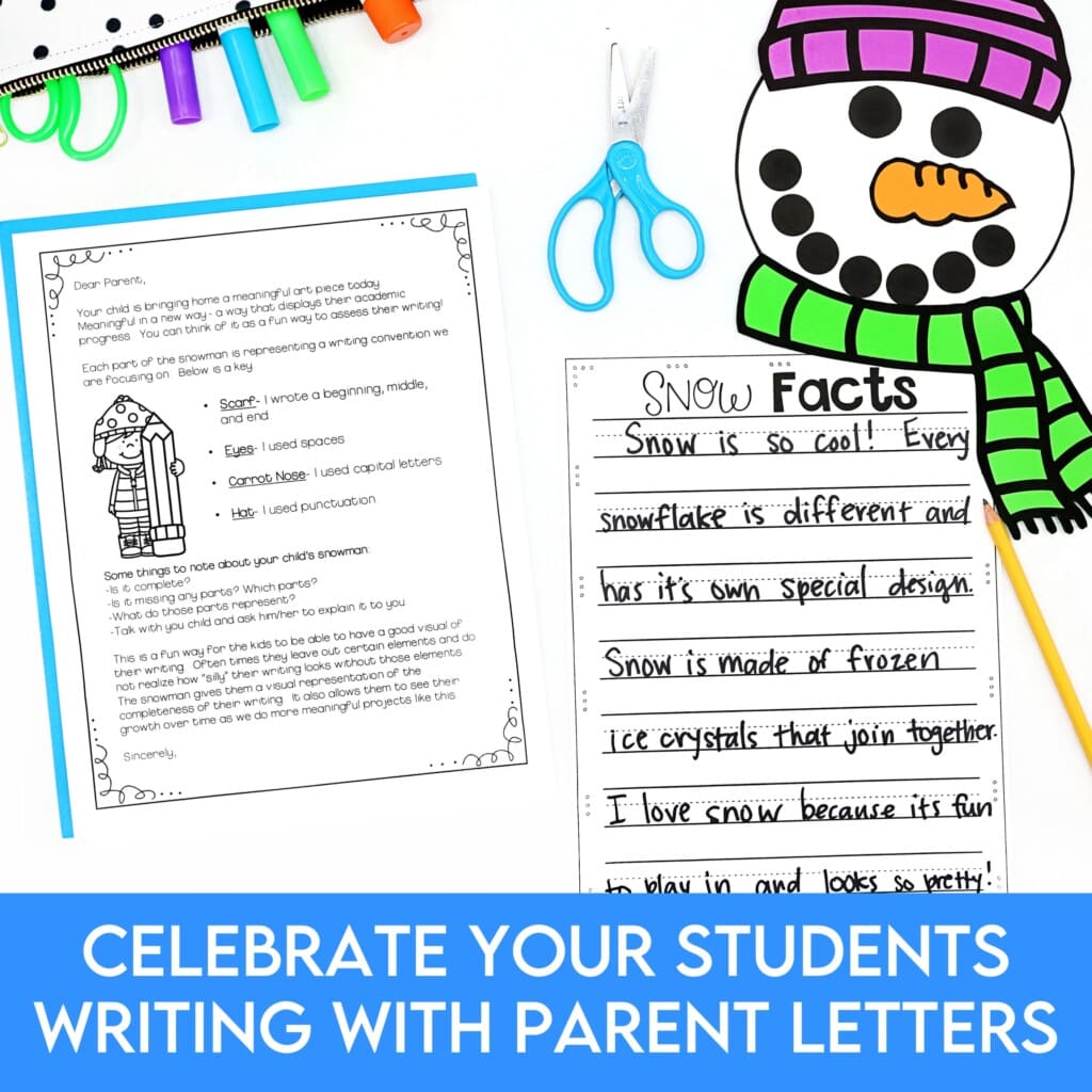 Snowman Writing Craft: A Writing Conventions Assessment - Mrs ...