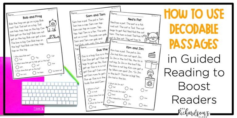 FREE Decodable Passages for Guided Reading to Boost Readers