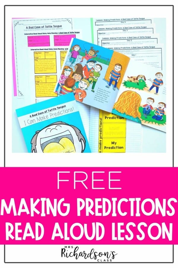 Free Making Predictions Activities & Read Aloud Lesson Plan