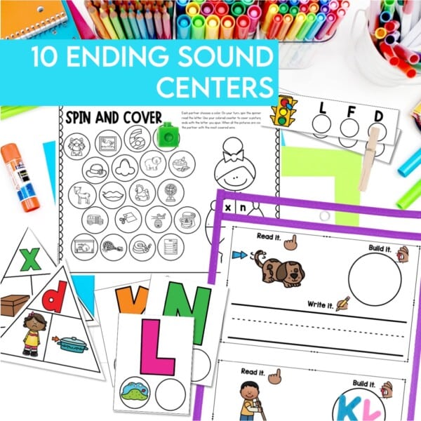 Ending Sound Centers for Science of Reading Literacy Centers - Mrs ...