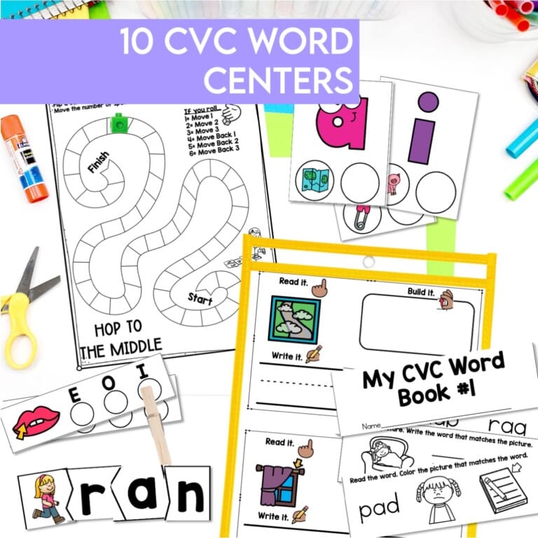 CVC Word Centers for Science of Reading Literacy Centers | CVC Word ...
