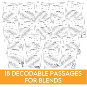 Decodable Passages with Blends | Beginning Blends Ending Blends - Mrs ...