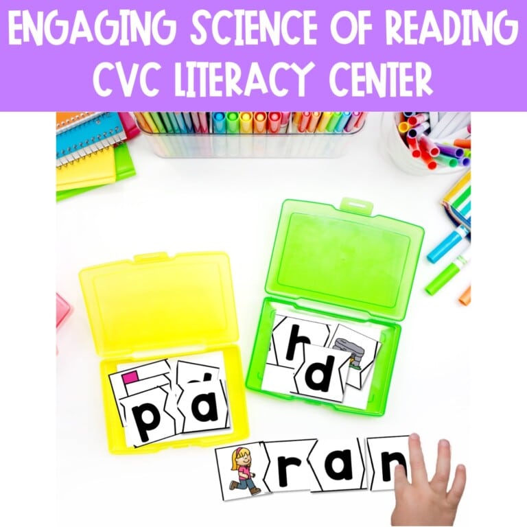 CVC Word Puzzles | CVC Word Centers for Science of Reading Literacy ...