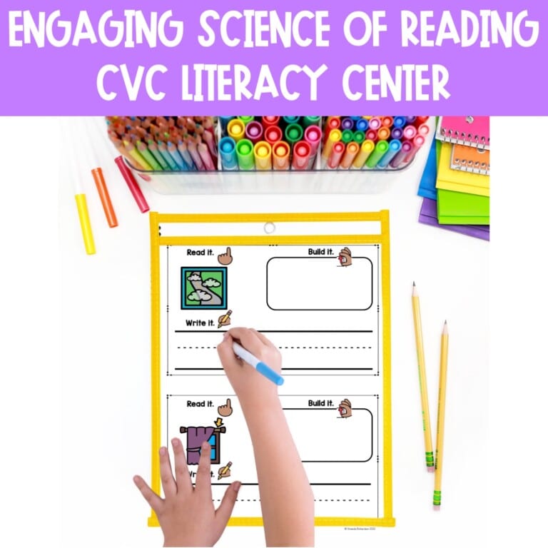 CVC Word Mats | CVC Word Centers for Science of Reading Literacy ...