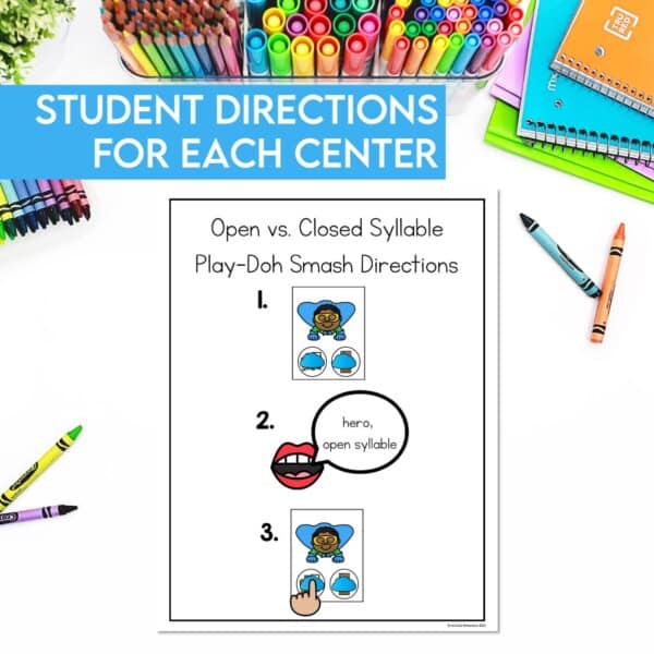 Open Syllables Science of Reading Literacy Centers - Mrs. Richardson's ...