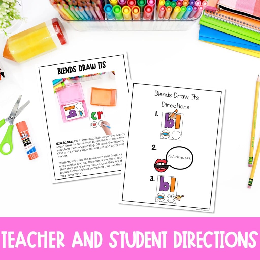 Beginning Blends Draw Its Center | Science of Reading Center - Mrs ...