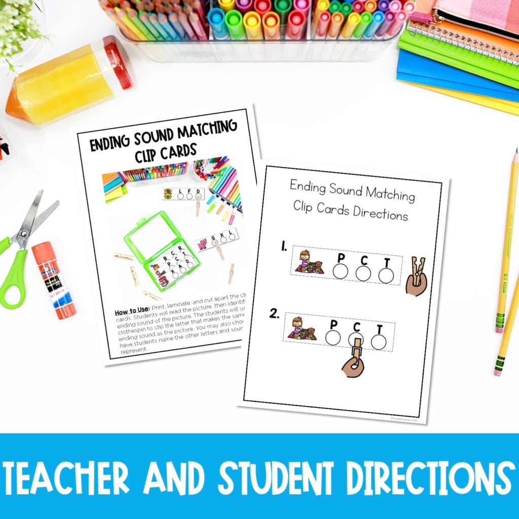 Ending Sounds Clip Cards | Ending Sound Game for Science of Reading ...