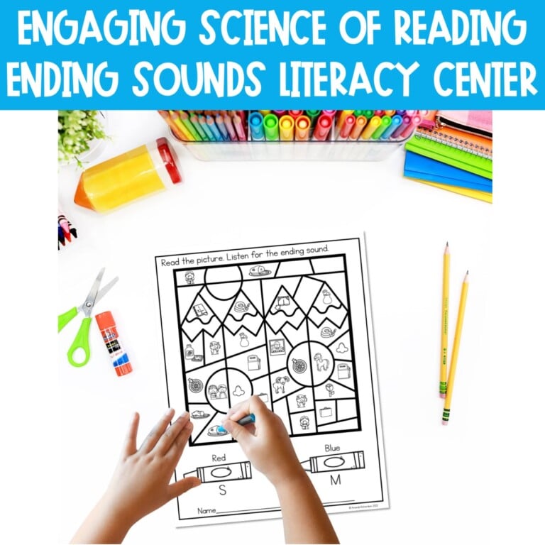 Color by Ending Sound | Ending Sounds Worksheet for Science of Reading ...