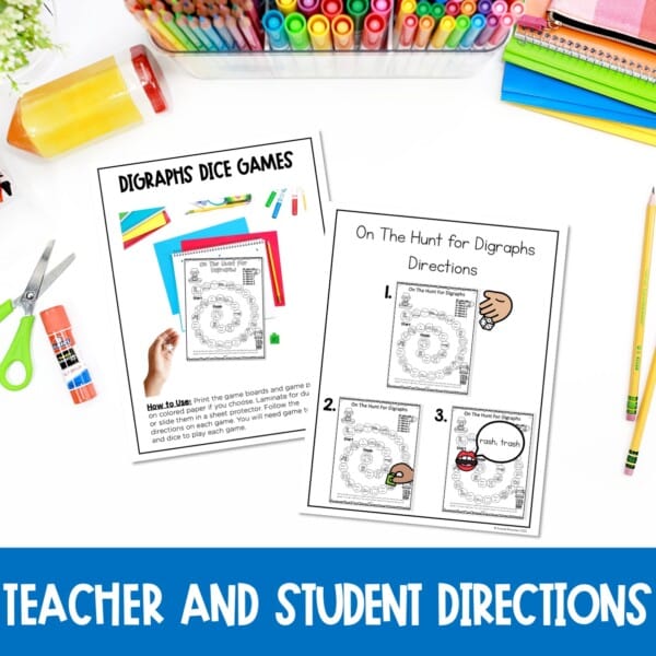Digraphs Dice Games | Consonant Digraphs Game for Science of Reading ...