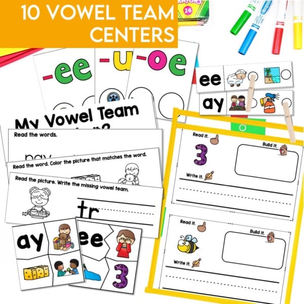 Vowel Teams Science of Reading Literacy Centers - Mrs. Richardson's Class