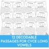Long Vowel Decodables, CVCe Decodable Passages | Reading Comprehension ...