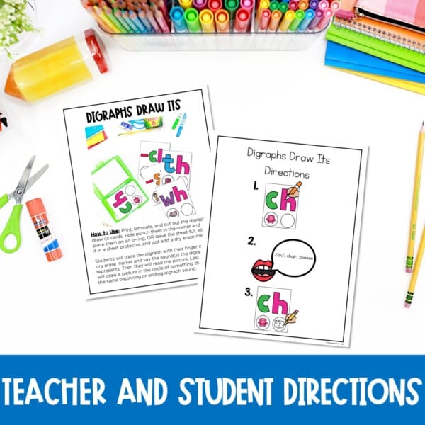 Digraphs Draw Its | Consonant Digraphs Game for Science of Reading ...
