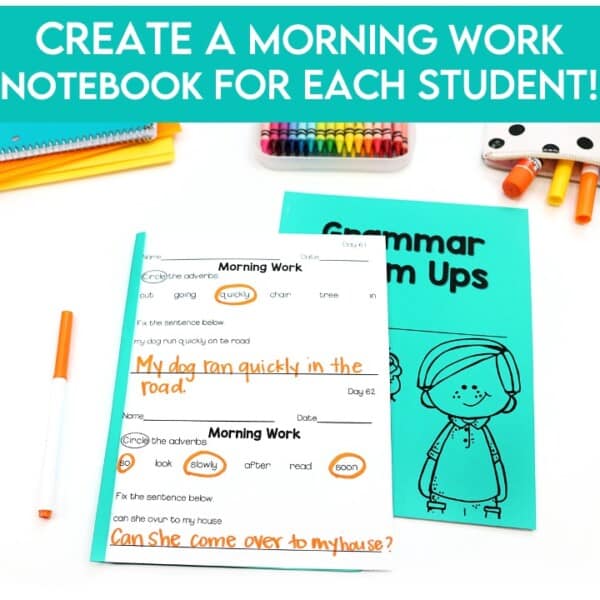 Grammar Practice for First Grade: Set 3 - Mrs. Richardson's Class