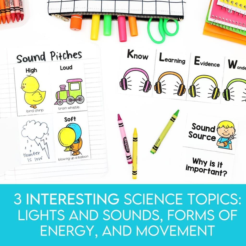 Science Interactive Notebook for First Grade Part 2: Energy, How ...