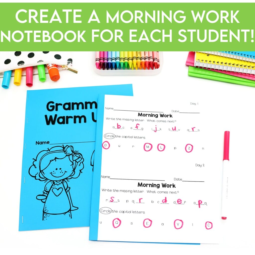 Grammar Practice for First Grade: Set 1 - Mrs. Richardson's Class